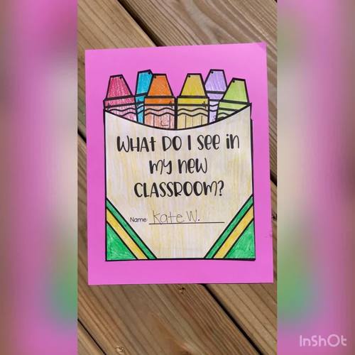 Back to School Writing Activity Craft Crayon Box by Kate's Place