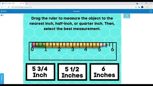 Measuring with a Ruler Math Centers Boom Cards by Hands on Learning LLC