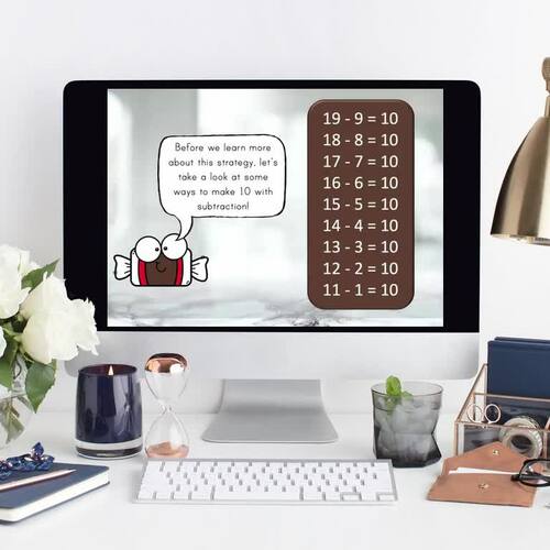 Making 10 to Subtract | Subtraction Games 1st Grade Math Lesson Slides