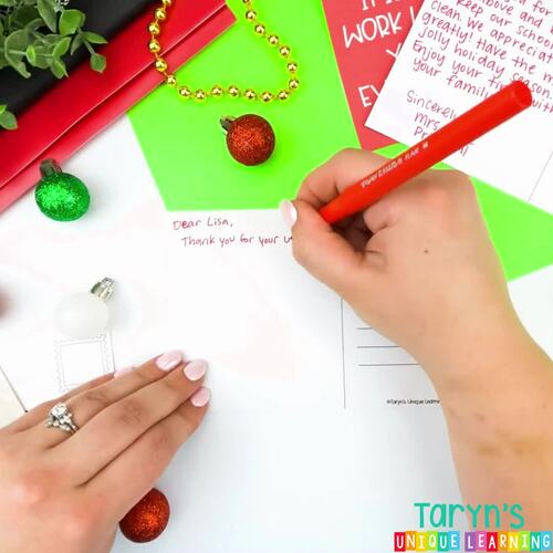 Staff Morale Christmas | Teacher Appreciation | Holiday Gift Postcards