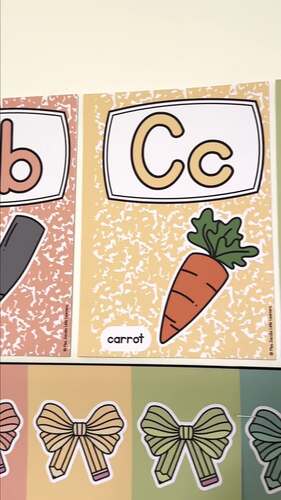 Alphabet Posters with Cursive Wall Chart Cards - Pastel Composition ...