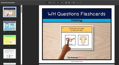 WH Questions with Visuals & Picture Choices Asking Question Words ...