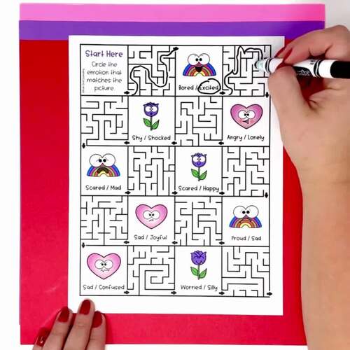 Counseling Valentines Day Positive Affirmations and Labeling Emotions ...