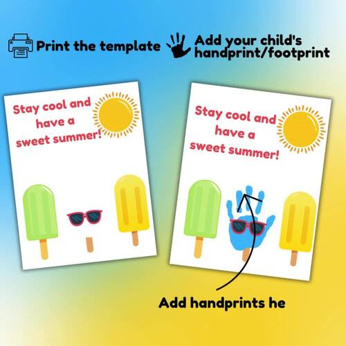 Summer Handprint Craft | Popsicle Craft | Summer Activities | Toddler Craft
