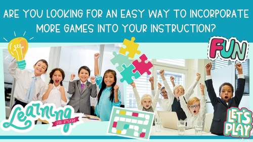 Editable Jeopardy Game Template 6 Category Blank Game Board- Personal Use