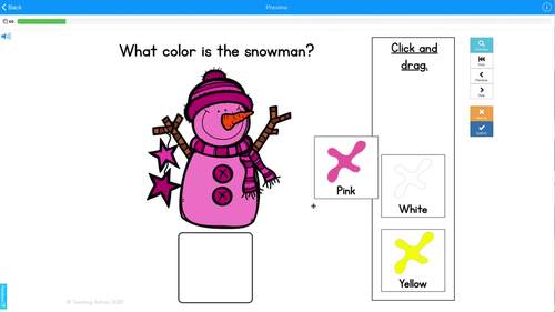 Snowman Color Matching | Winter Math Boom Cards by Teaching Autism