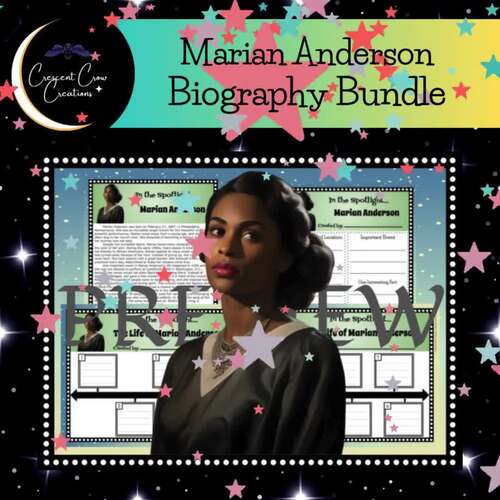 Black History Figure Marian Anderson Biography Bundle Research Project