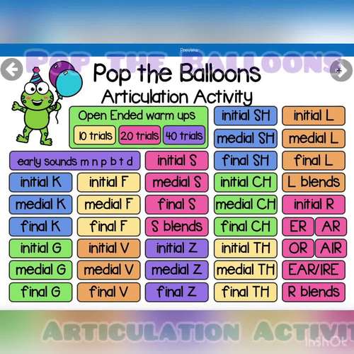 Pop the Balloons Boom Cards™ Articulation Activity Birthday Party ...