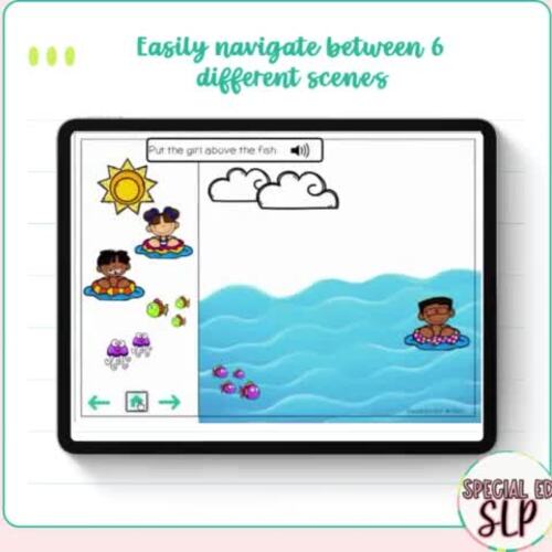 One Step Directions with Spatial Concepts Summer Theme Boom Cards ...