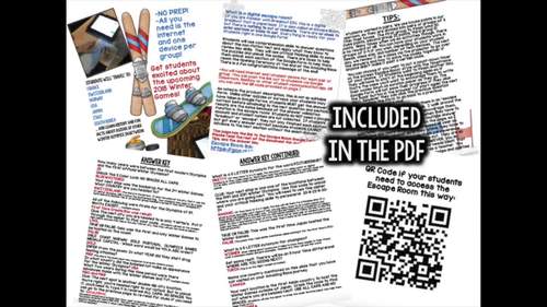 Winter Olympics History DIGITAL Escape Room: Amazing Race Breakout