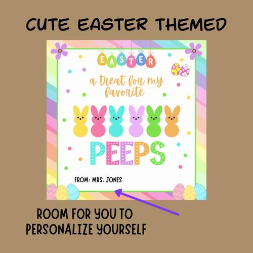 Easter Bunny Holiday Gift Tags From Teacher to Student Appreciation ...