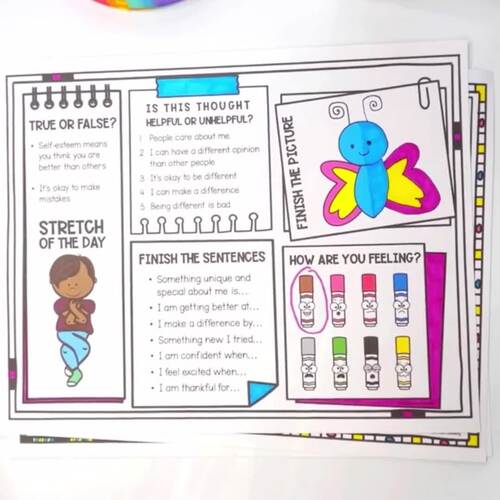 Building Self Esteem Girls Group Counseling Lunch Bunch Activities ...