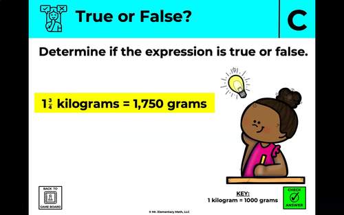 4th Grade Digital Math Game | Measurement Problems | Distance Learning