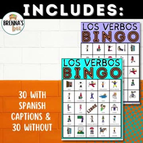 Spanish Verbs Bingo Activity - Los Verbos Game and Powerpoint Presentation