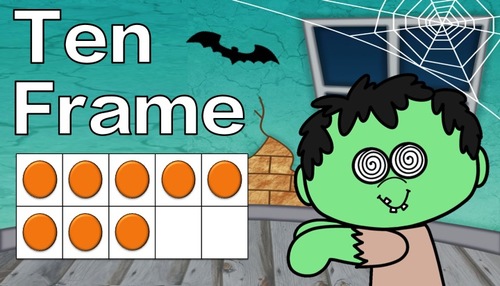 Halloween: Ten Frame Subitizing: Math Brain Break by Move and Groove Math