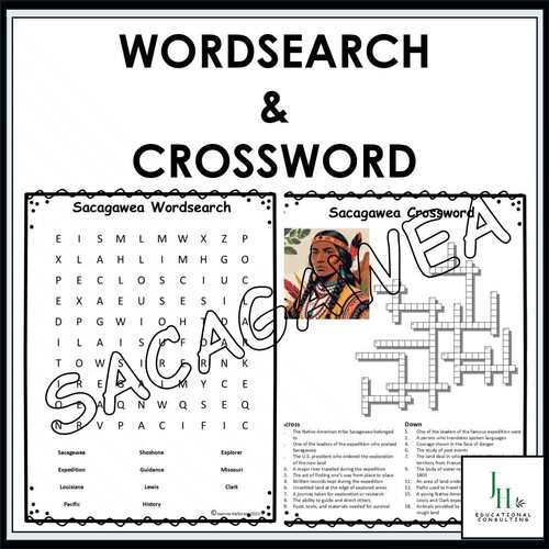 Sacagawea Word Search Crossword | Middle School | US History | | TPT