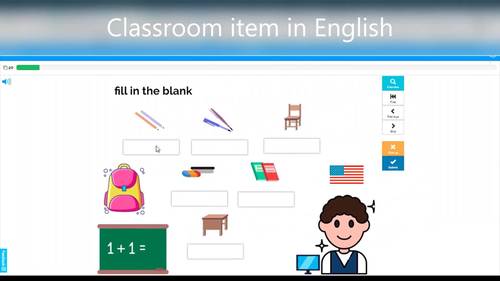 Classroom Items BOOM CARDS Classroom Objects English Distance Learning