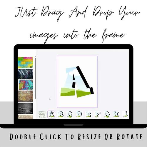Customizable Graffiti Alphabet Letters, Editable Urban Style Letters