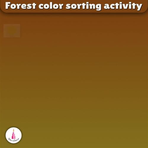 Forest Color Sorting Montessori Activity by I Believe in Montessori
