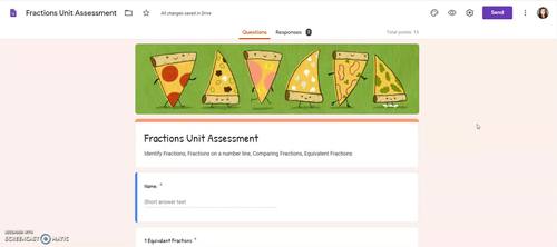 Fractions Unit Digital Google Forms by That Teaching Spark | TpT