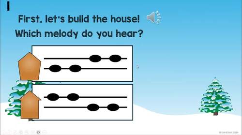 Solfege Build a Gingerbread House Which Melody Game Sol-Mi SM | TPT
