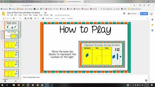 Place Value with Base Ten Blocks Activity by Teacher Gameroom | TPT