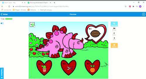 BOOM CARDS Valentine's Day: Rhyming Words | Distance Learning by Ms Herraiz