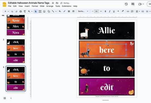 Halloween Editable Student Desk Name Tags for Fall | Template Classroom ...