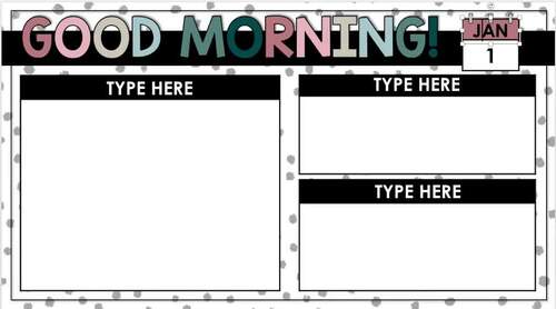 EDITABLE Boho Daily Classroom Slides | Digital Reading and Math ...