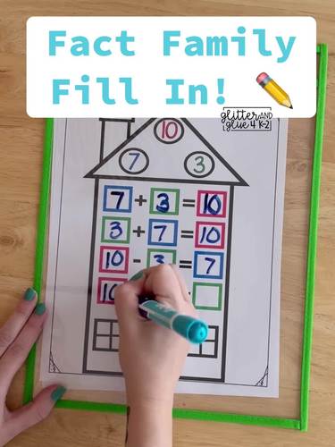 Differentiated Fact Family Practice for Addition & Subtraction- First Grade