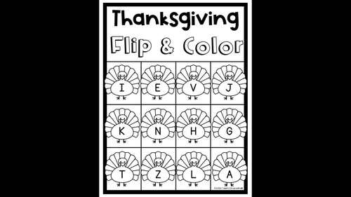 Thanksgiving Letter Recognition Kindergarten Literacy Games Turkey Theme