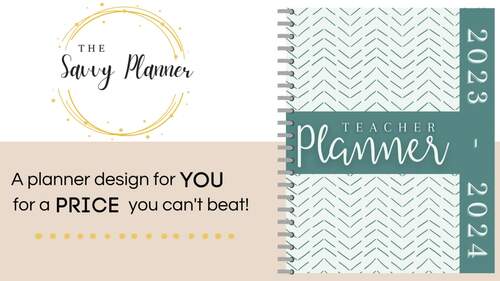 The Savvy Planner (23-24): Colorful Editable 1 Subject (Digital ...