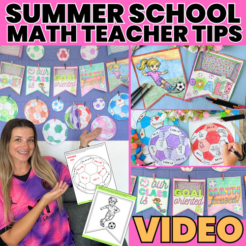 Summer School Tips Video | Soccer Math Crafts, Math Centers, End of ...