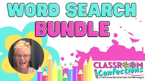 Word Search Puzzles BUNDLE Early Finishers Activities Morning Work 4th ...