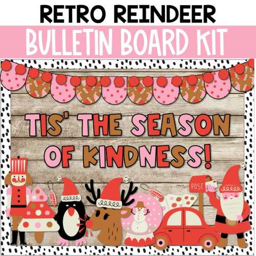 Retro Christmas Bulletin Board Kit / Holiday Bulletin Board | TPT