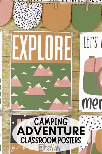 Camping Adventure Classroom Decor | Classroom Posters - Editable!
