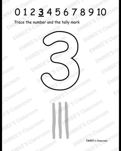 Tally Marks Activities 0-10 | Number Sense Worksheets | Kindergarten