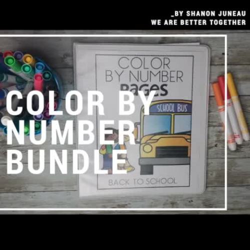 Color By Number Back to School Coloring Pages Addition and Subtraction ...