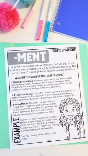 Morphology | Suffix Worksheets | Ontario Language Curriculum 2023