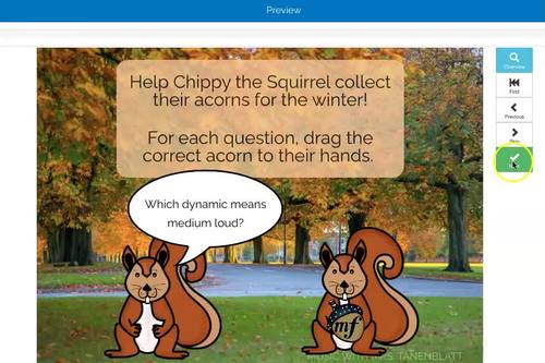 Boom Cards Autumn Dynamics Sort by Music with Mrs Tanenblatt | TPT