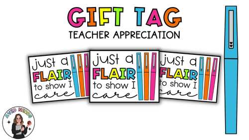 Back to School | Teacher Appreciation Pens Gift Tag - Thank You Note ...