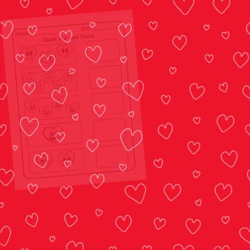 Valentines Day Math Worksheets: Cut & Paste Number Matching 1-5 for ...