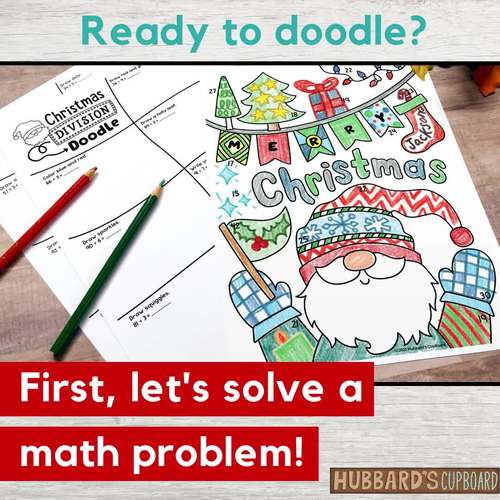 Christmas Math - Multi-Digit Division 4th & 5th - Holiday Gnome Doodle