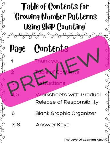 Growing Number Patterns with Skip Counting and Addition for Elementary ...
