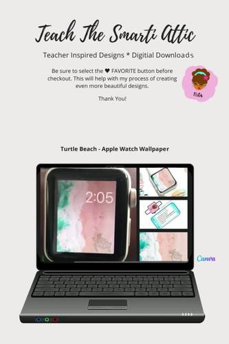 Turtle - Beach with Sand and Crashing Waves - Apple Watch Face | TPT