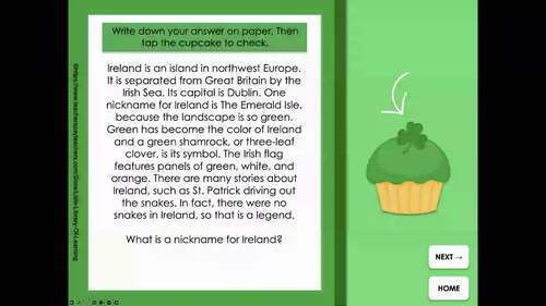 St. Patrick's Day Reading Comprehension for Google Slides™ and PowerPoint™