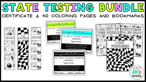 End of Year State Testing Bundle - Coloring Pages and After Testing ...
