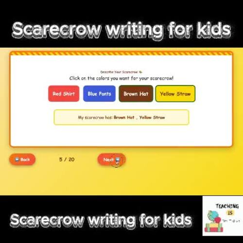 scarecrow writing for kids |digital resources| scarecrow writing center ...