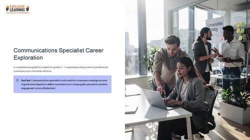 Communications Specialist Career Exploration 101 Grades 4-12 PPTX ...