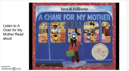 A Chair for my Mother Literacy Unit Special Education PRINT and DIGITAL